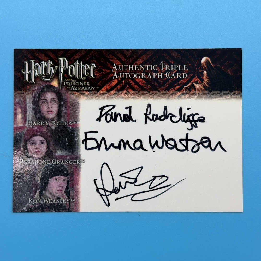 Harry Potter and the Prisoner of Azkaban Triple Autograph Card – Artbox ...